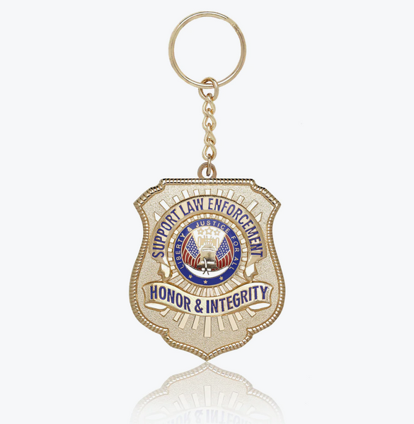 Gold-Plated Honor Badge Keychain | CharityMagnets